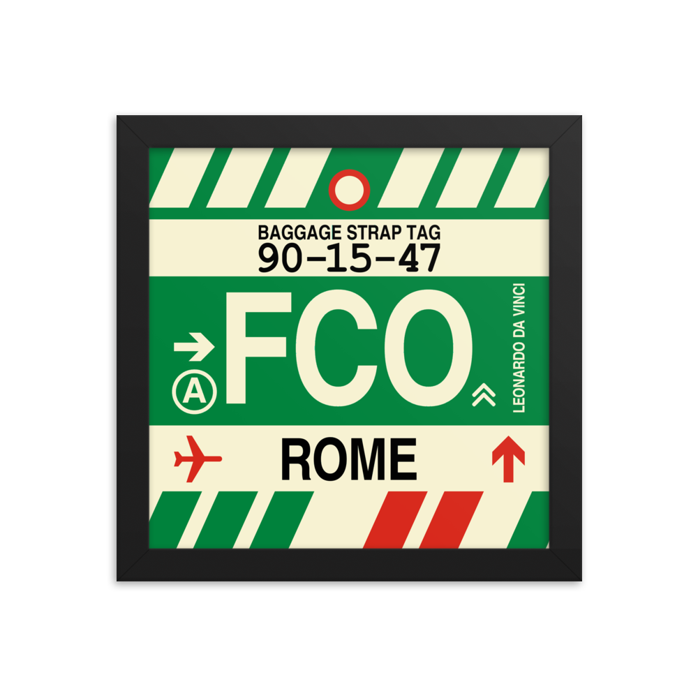 Baggage Tag Prints • World Airport Codes • YHM Designs